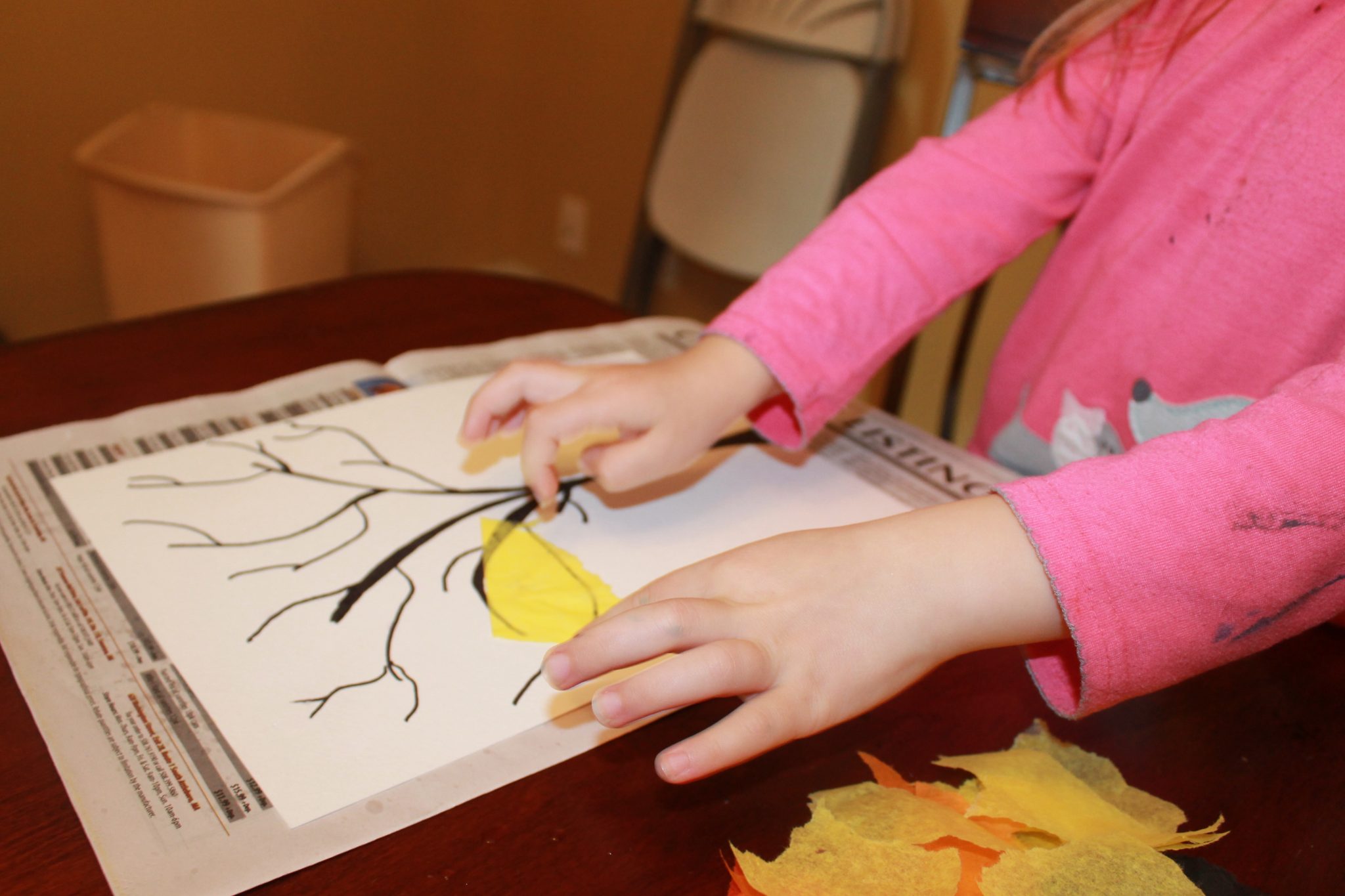 Bleeding Tissue Paper Trees – The Pinterested Parent