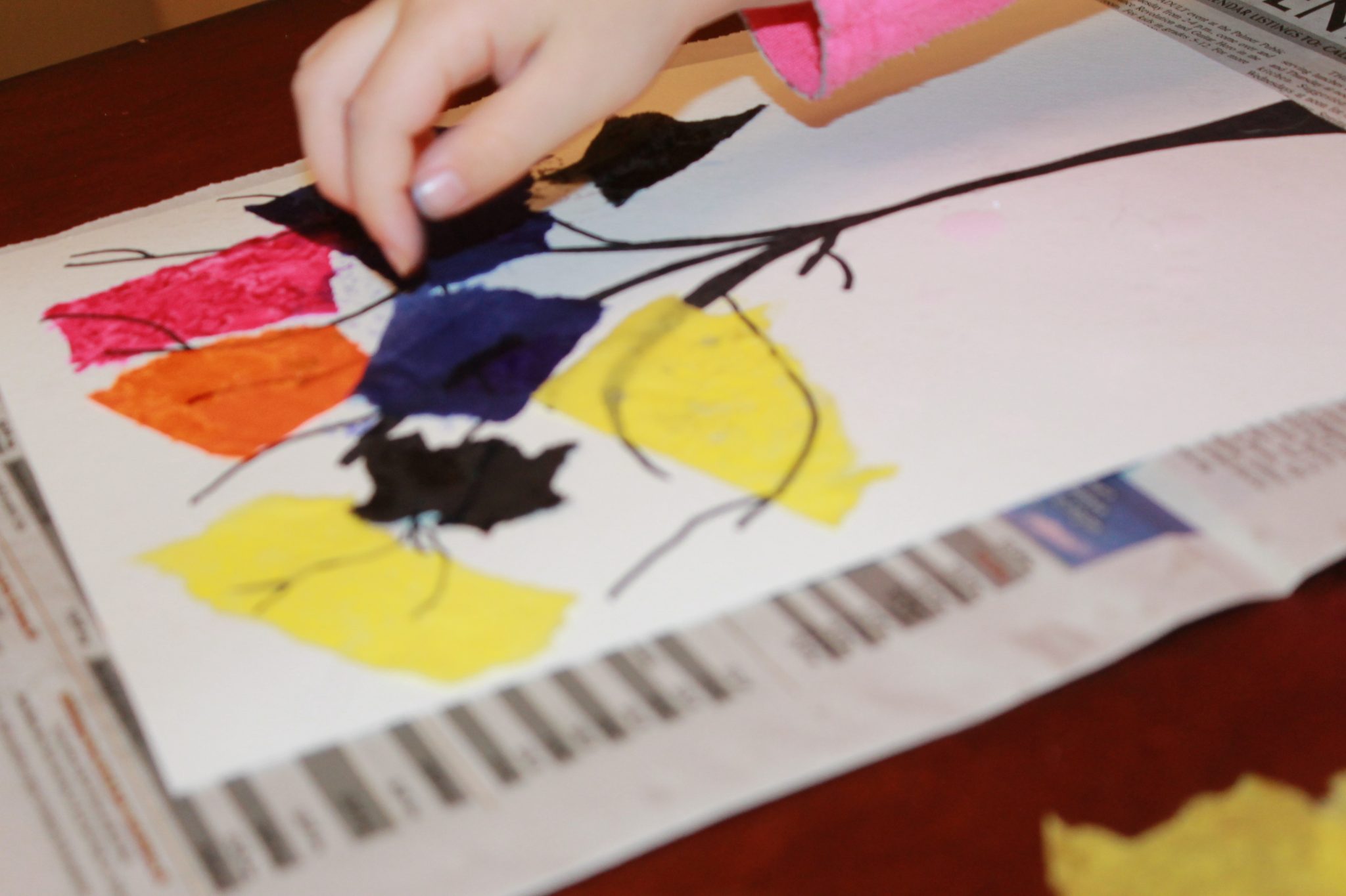 Bleeding Tissue Paper Trees – The Pinterested Parent