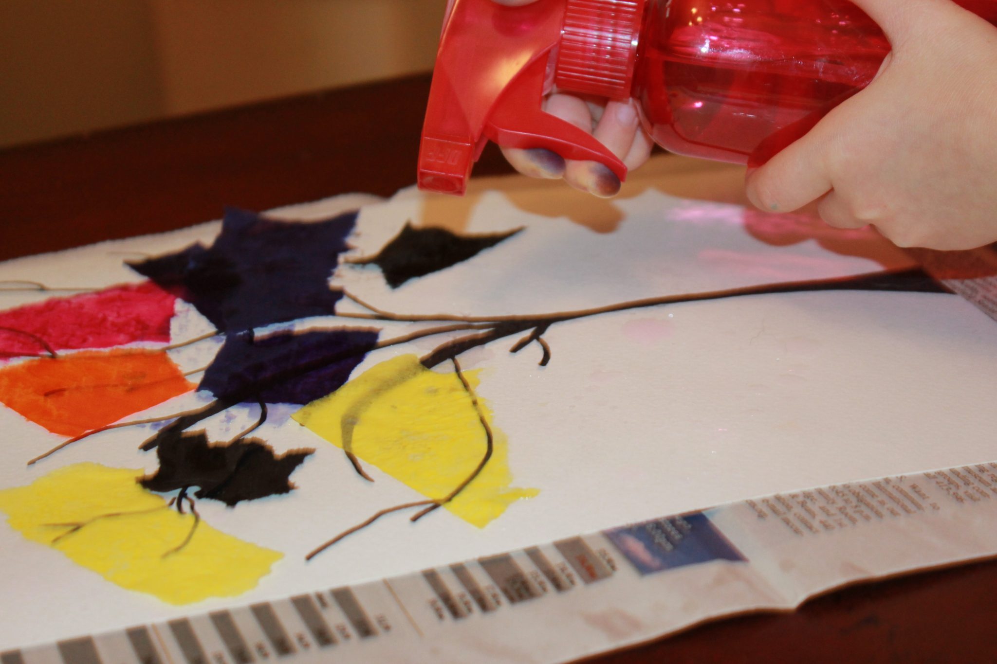 Bleeding Tissue Paper Trees – The Pinterested Parent