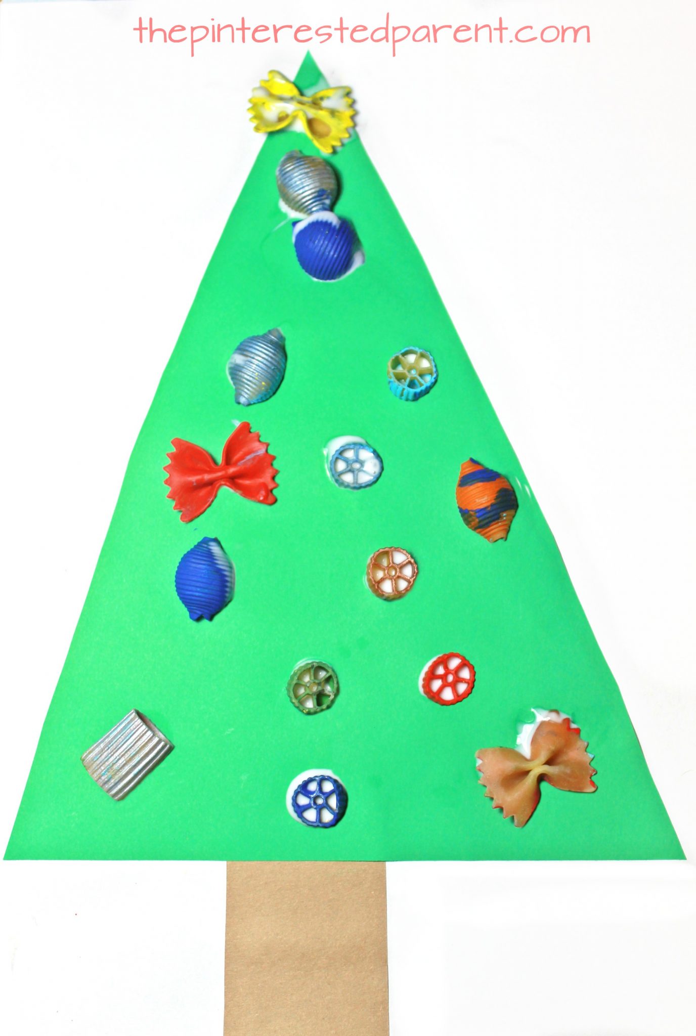 Pasta Ornament Christmas Tree – The Pinterested Parent