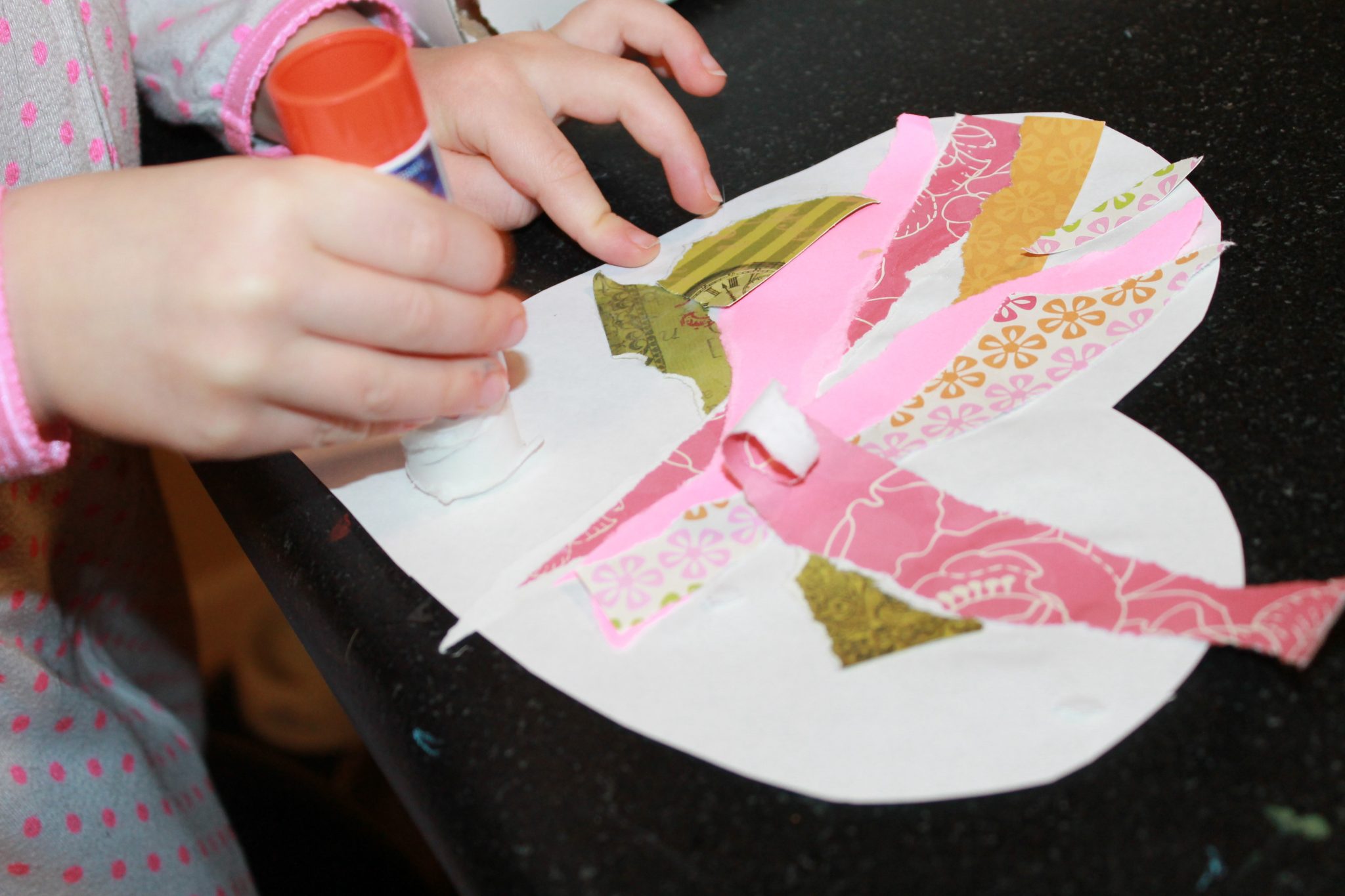 Torn Paper Heart Art – The Pinterested Parent