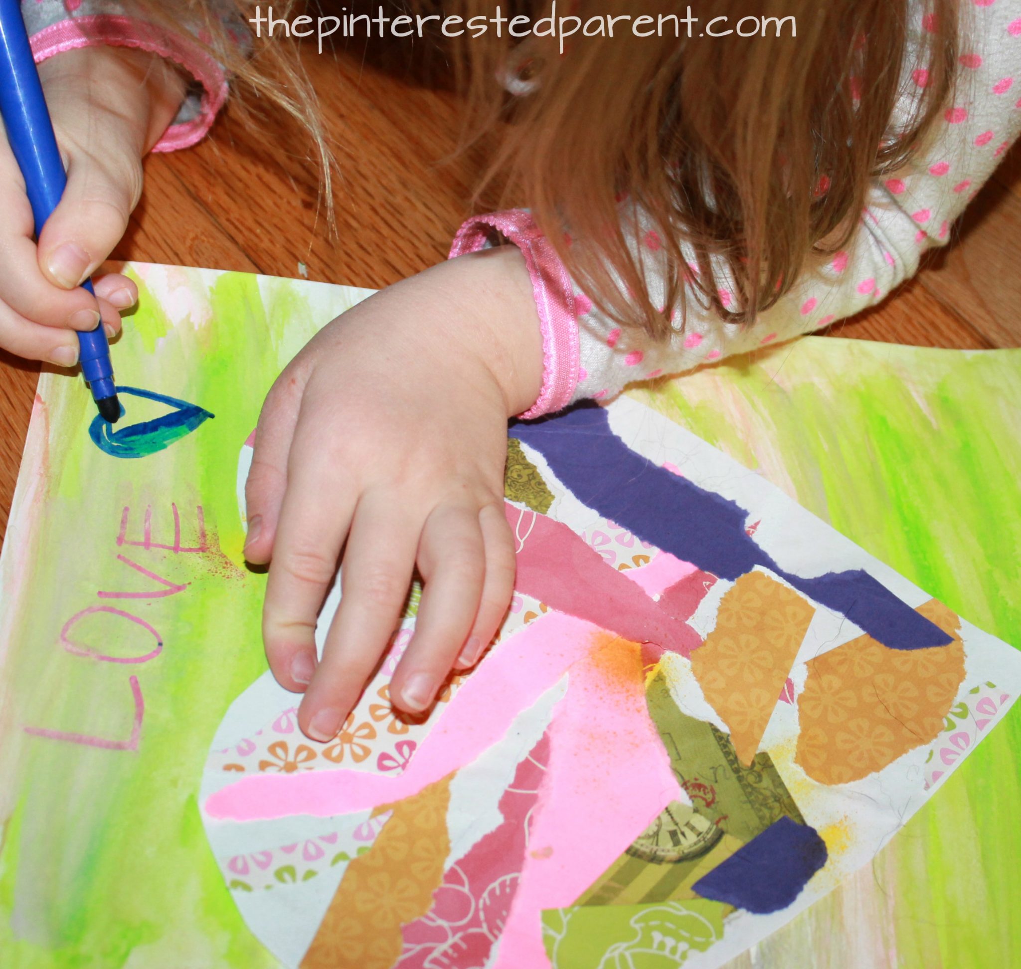 Torn Paper Heart Art – The Pinterested Parent