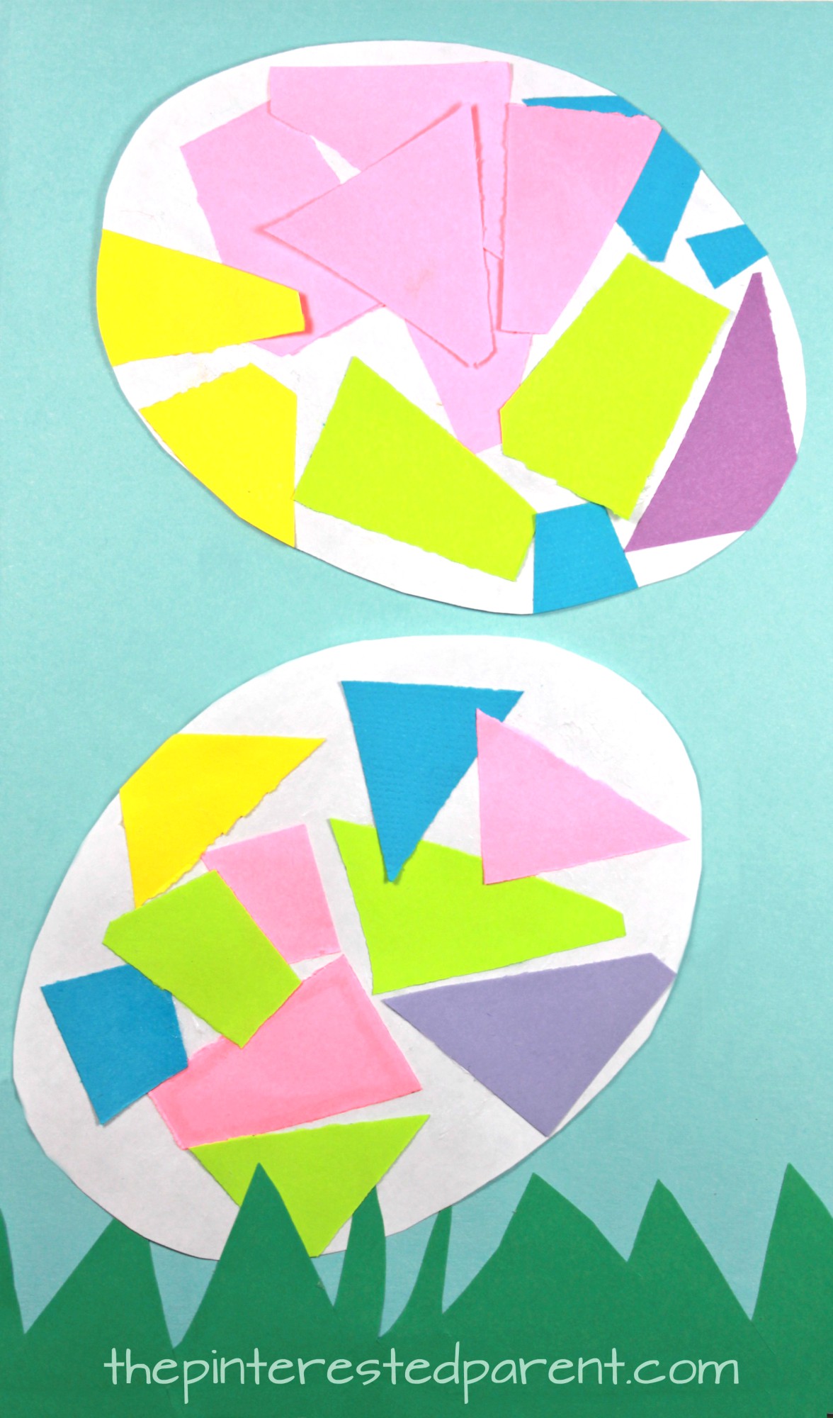 Paper Mosaic Easter Eggs – The Pinterested Parent