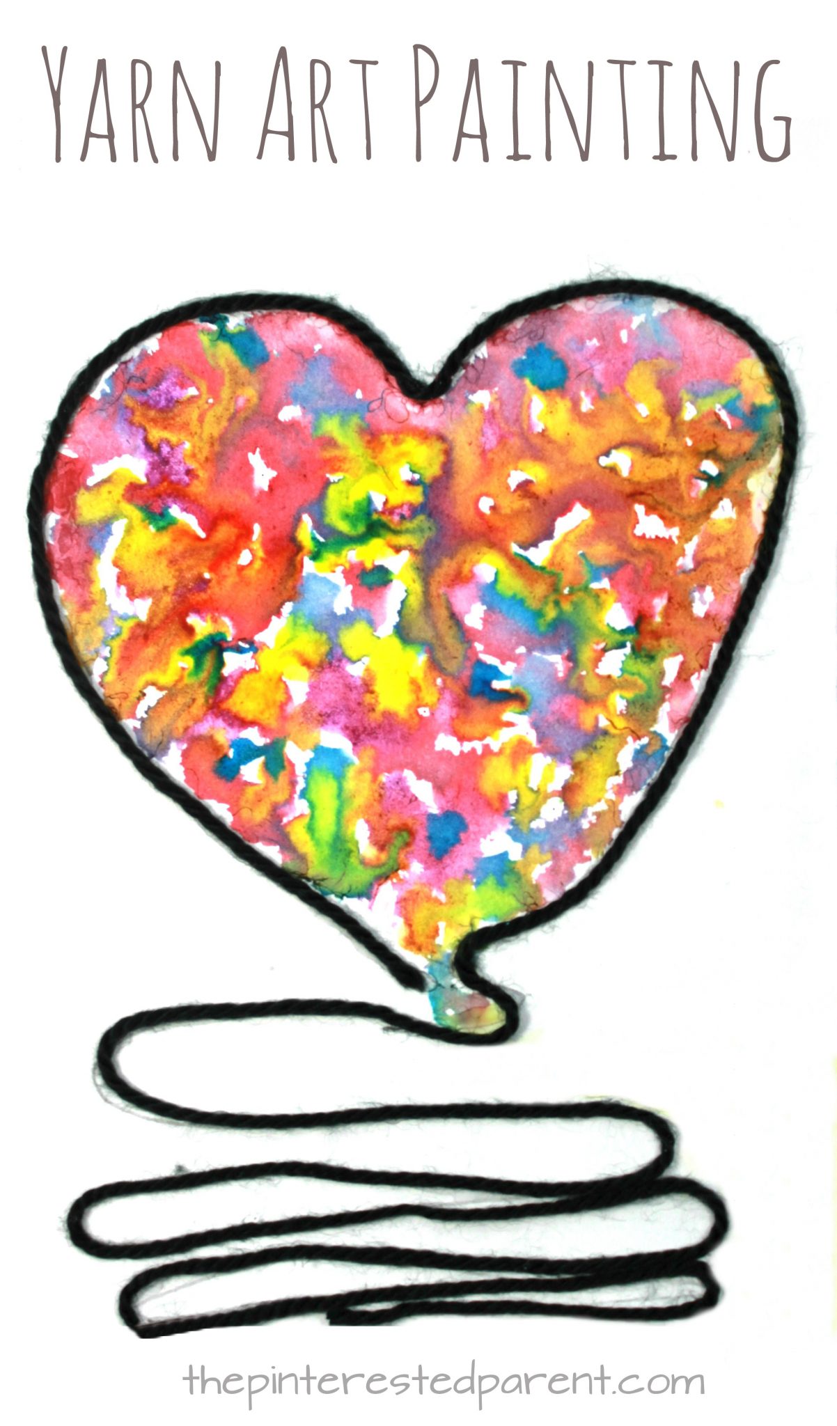 Yarn Art With Watercolors – The Pinterested Parent