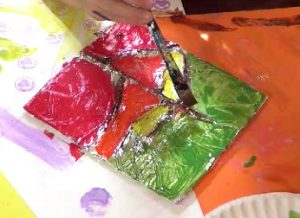 Tin Foil Embossed Trees For All Seasons – The Pinterested Parent