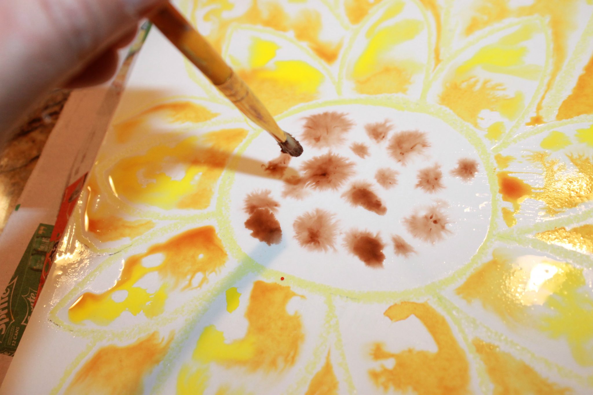 Glossy Sugar Painting Sunflower – The Pinterested Parent