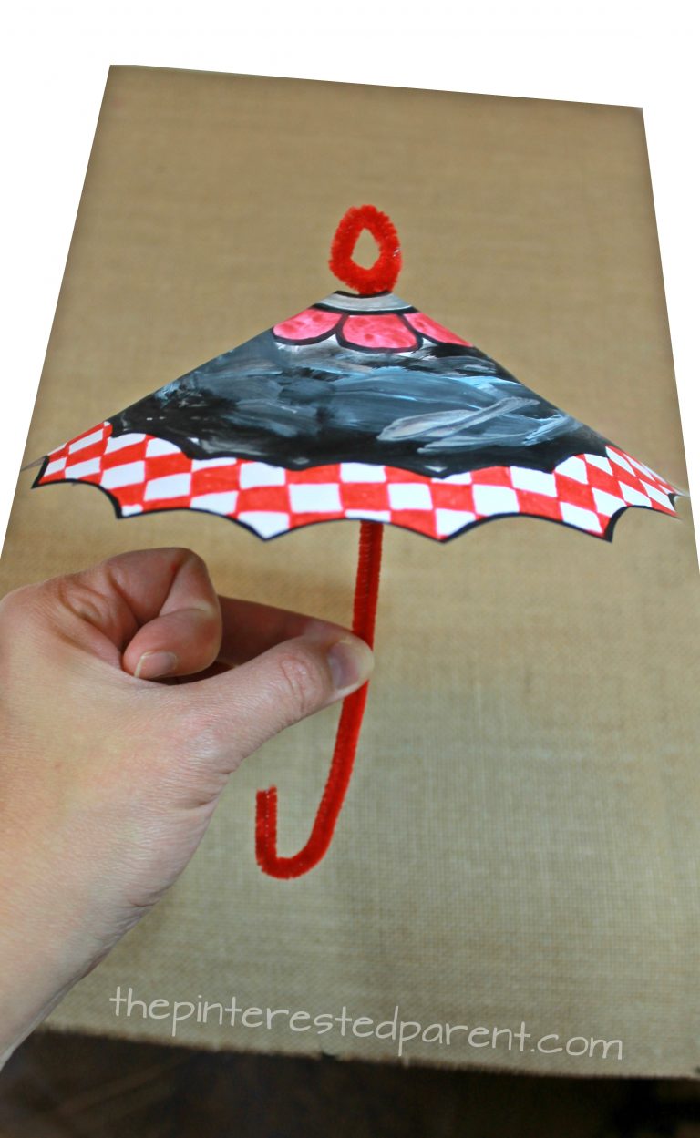 Spring Umbrella Craft With Printable – The Pinterested Parent