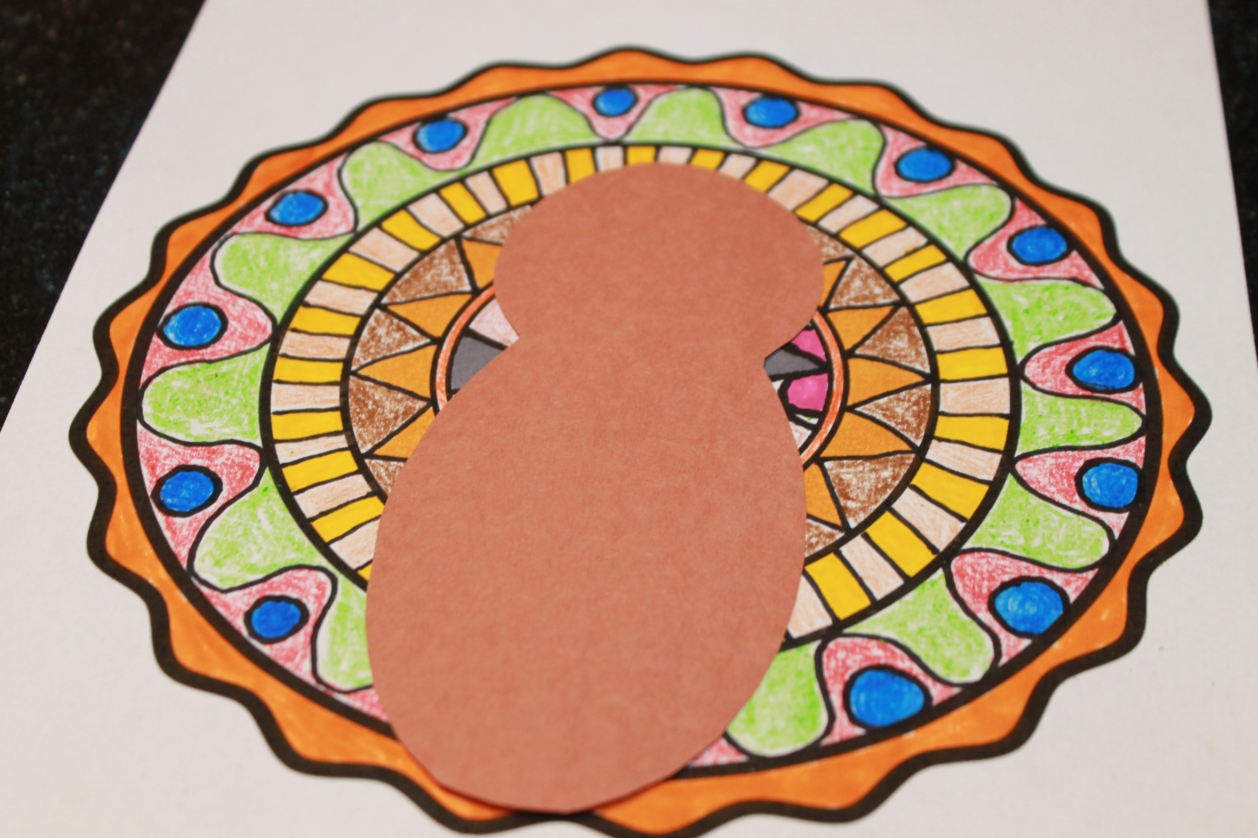 Mandala Turkey Craft with Printable Template – The Pinterested Parent