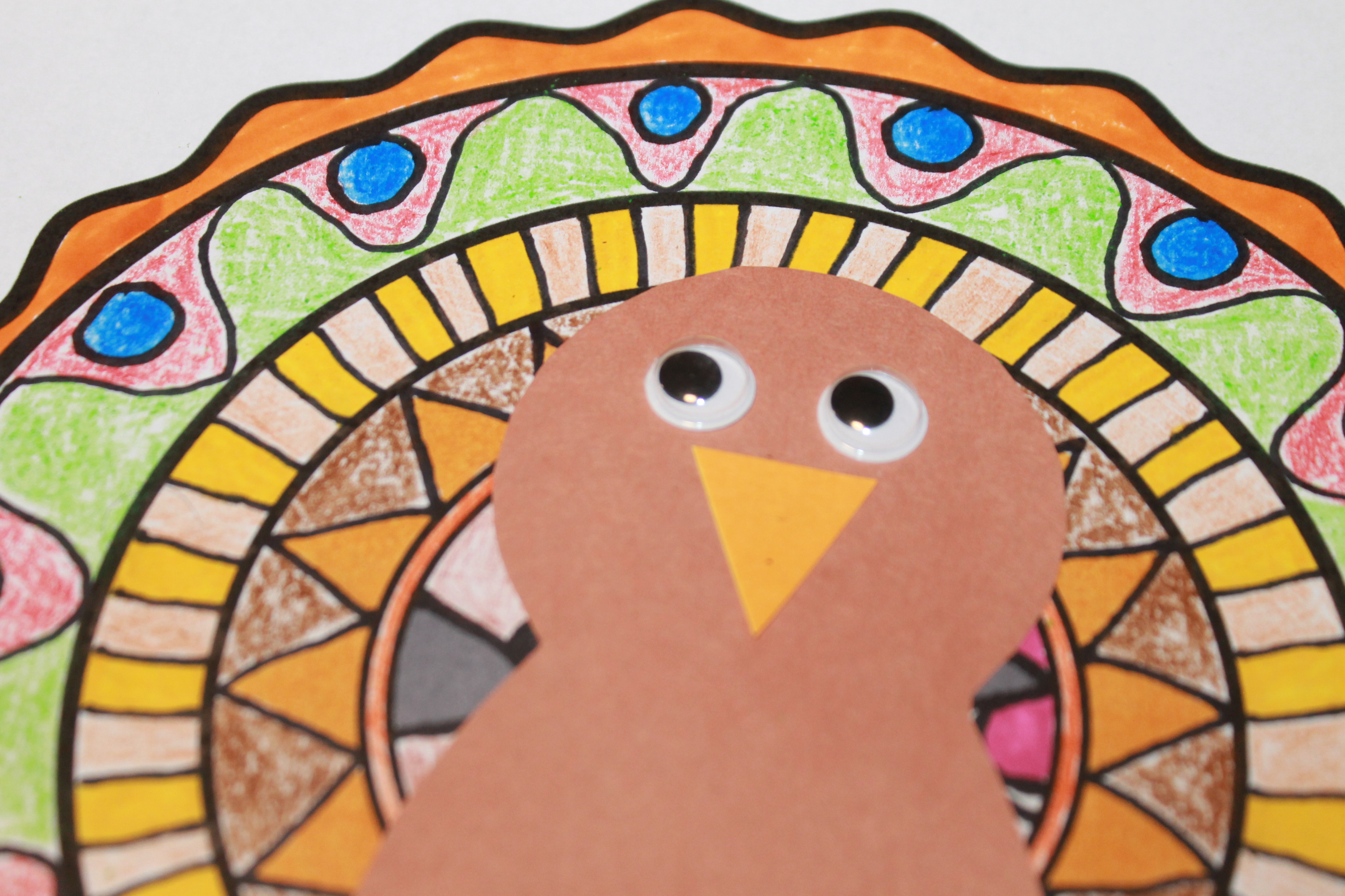 Mandala Turkey Craft with Printable Template – The Pinterested Parent