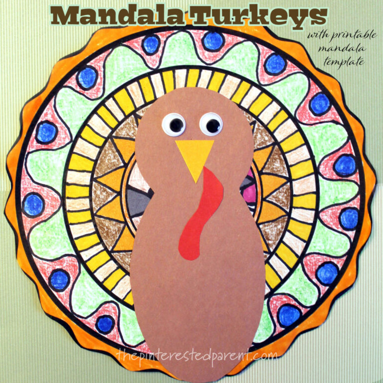 Mandala Turkey Craft with Printable Template – The Pinterested Parent