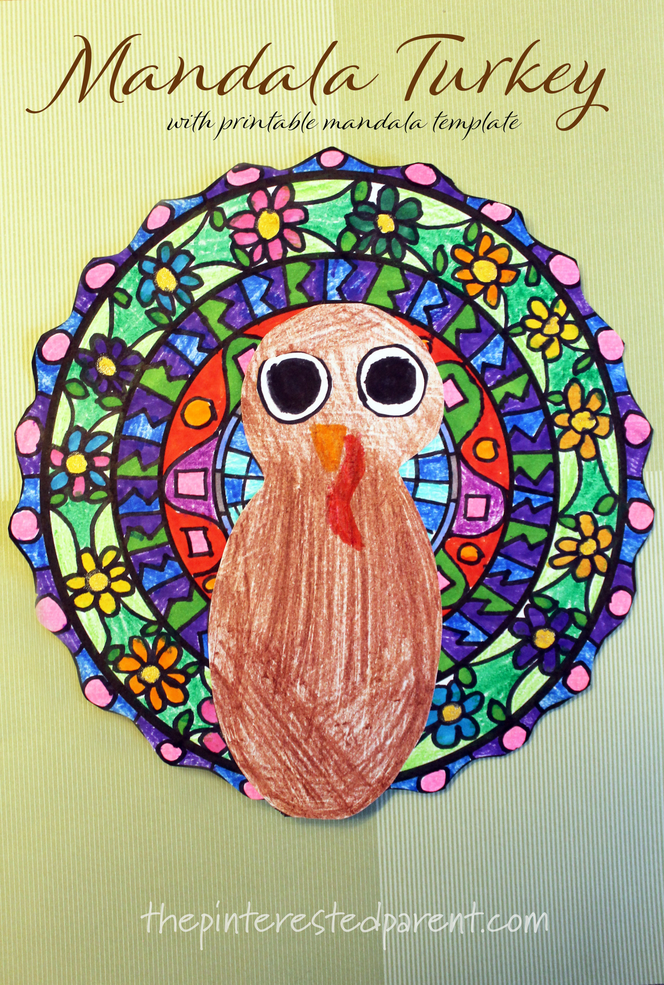 Mandala Turkey Craft with Printable Template – The Pinterested Parent