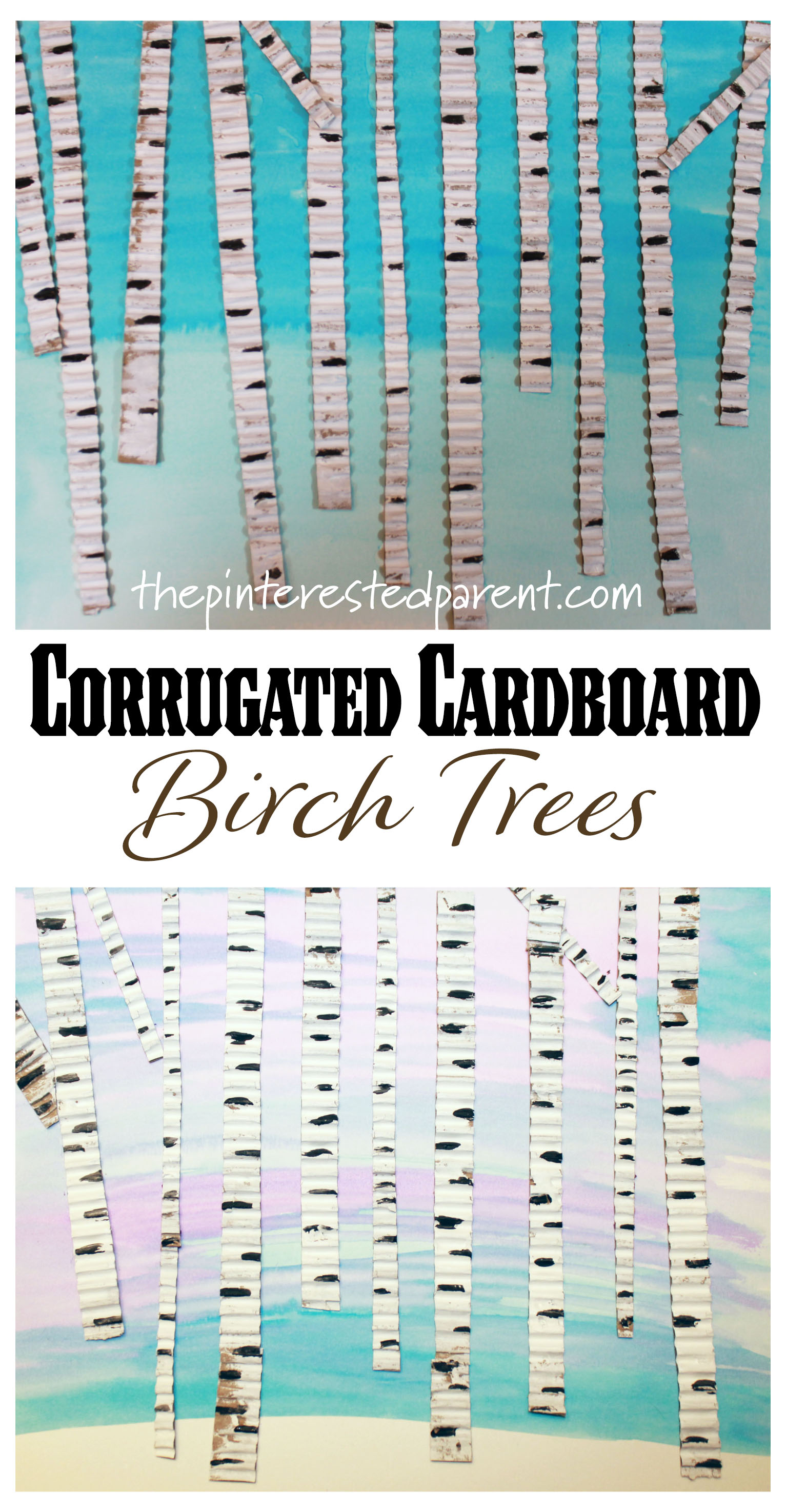 Corrugated Cardboard Birch Trees – The Pinterested Parent